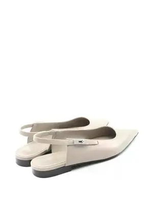 Hermès 2020s Leather Slingback Flat Pumps