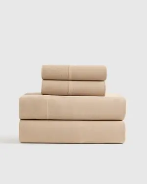 Quince Organic Jersey Sheet Set - Latte