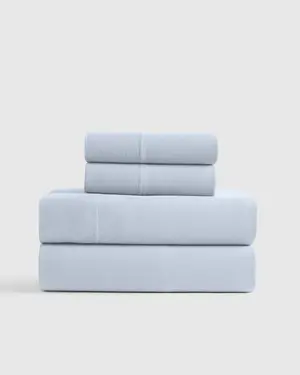 Quince Organic Jersey Sheet Set - Light Blue