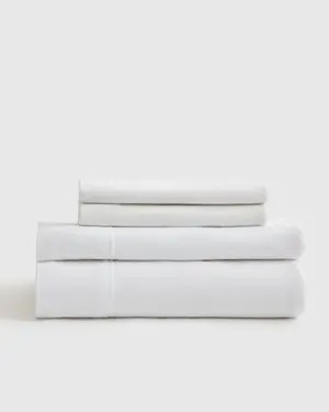 Quince Organic Jersey Sheet Set White
