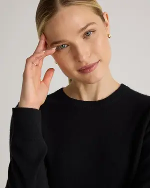 Quince The Classic Cashmere Crew - Black