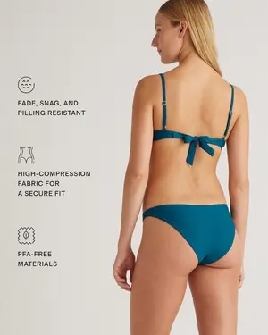 Quince Italian Demi Bikini Top - Teal