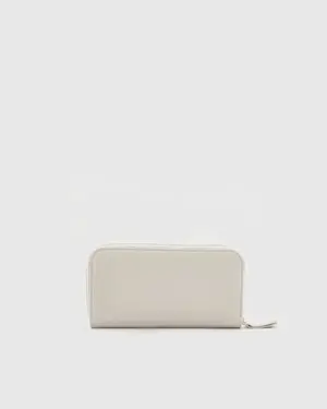 Quince Italian Pebbled Leather Continental Wallet - Stone