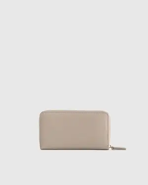 Quince Italian Pebbled Leather Continental Wallet - Taupe