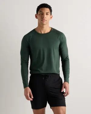 Quince Super Soft Performance Long Sleeve T-shirt - Olive