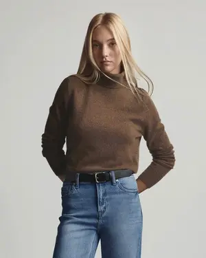 Quince Cashmere Turtleneck Sweater - Brown