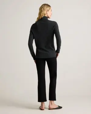 Quince Cashmere Turtleneck Sweater - Charcoal