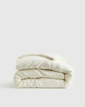 Quince European Linen Duvet Cover Ivory