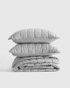 Quince European Linen Duvet Cover Light Grey