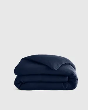 Quince European Linen Duvet Cover Navy
