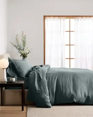 Quince European Linen Duvet Cover - Ocean