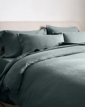 Quince European Linen Duvet Cover - Ocean