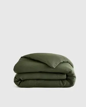 Quince European Linen Duvet Cover - Pine