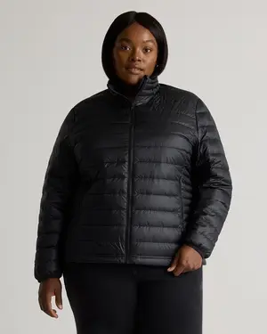 Quince Lightweight Down Packable Puffer Jacket - Black