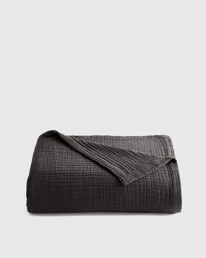 Quince Gauze Blanket Charcoal