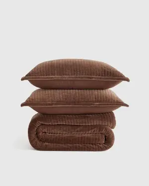 Quince European Linen Quilt Chestnut