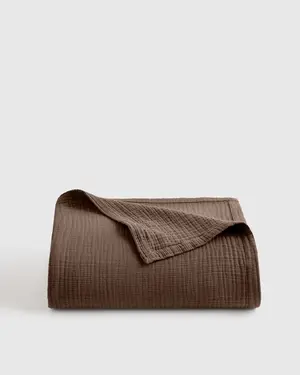 Quince European Linen Quilt Chocolate