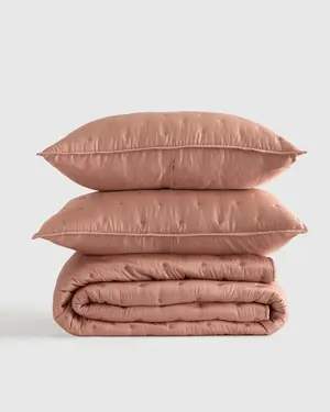 Quince European Linen Quilt Clay