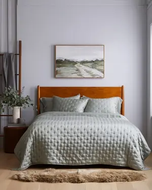 Quince European Linen Quilt - Eucalyptus
