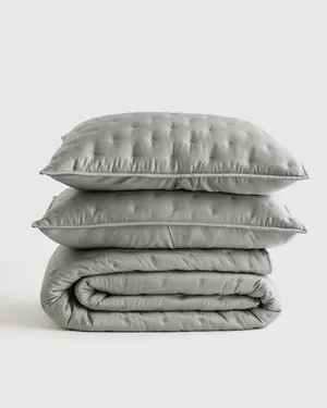 Quince European Linen Quilt - Eucalyptus