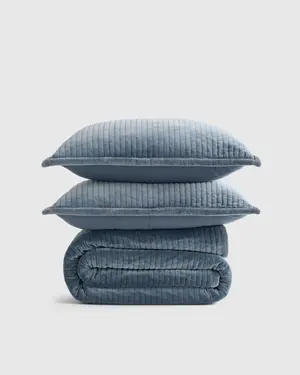 Quince European Linen Quilt Glacier Blue