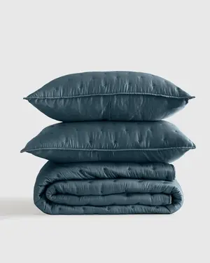 Quince Bamboo Dream Quilt Set - Nightfall