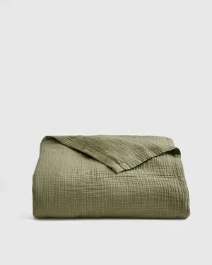 Quince European Linen Quilt Olive