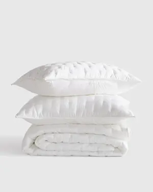 Quince European Linen Quilt - White