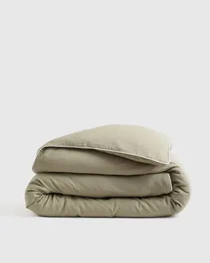 Quince Gauze Blanket Willowleaf/white