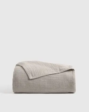 Quince European Linen Box Quilt, Size - Sand