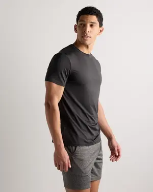 Quince Super Soft Performance T-shirt - Heather Black