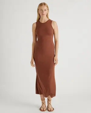 Quince Sleeveless Scoop Neck Tencel Jersey Maxi Dress