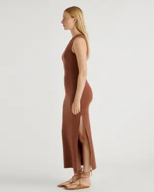 Quince Sleeveless Scoop Neck Tencel Jersey Maxi Dress
