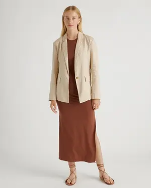 Quince Sleeveless Scoop Neck Tencel Jersey Maxi Dress