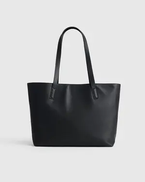 Quince Classic Italian Leather Tote Bag - Black