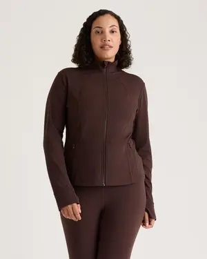 Quince Ultra-form Slim Fit Jacket With Thumbholes - Espresso