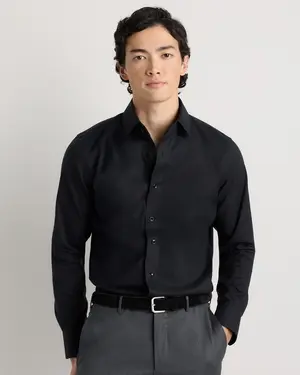 Quince Royal Oxford Non-iron Dress Shirt - Black