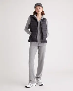 Quince Lightweight Down Packable Puffer Vest - Black