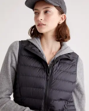Quince Lightweight Down Packable Puffer Vest - Black