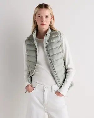 Quince Lightweight Down Packable Puffer Vest - Shadow Green