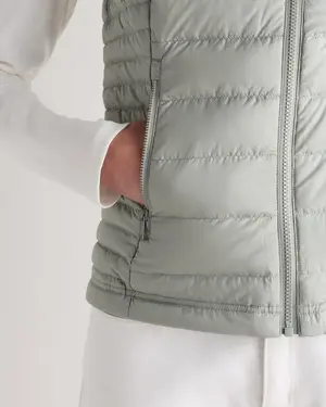 Quince Lightweight Down Packable Puffer Vest - Shadow Green