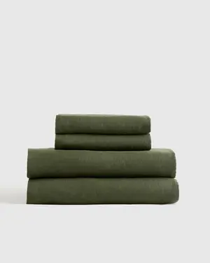 Quince European Linen Sheet Set - Pine