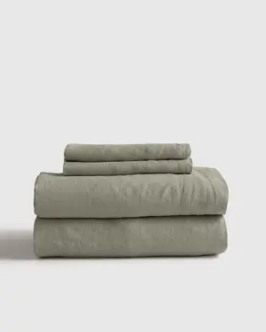 Quince European Linen Sheet Set - Willowleaf