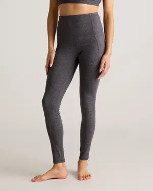 Quince Ultra-soft High-rise Pocket Legging - Heather Charcoal