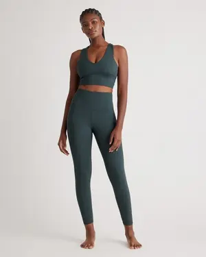 Quince Ultra-soft Performance Pocket Legging - Heather Green