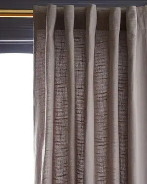 Quince Cotton Slub Curtain Single Panel - Grey