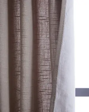 Quince Cotton Slub Curtain Single Panel - Grey