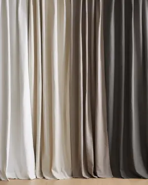 Quince Cotton Slub Curtain Single Panel - Grey