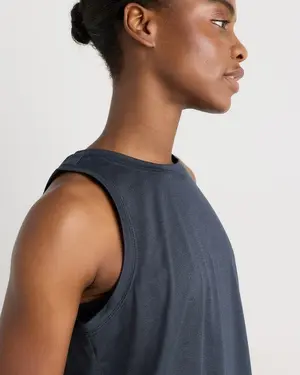 Quince Performance Tank Top - Heather Deep Navy