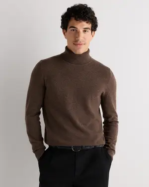 Quince Mongolian Cashmere Turtleneck Sweater - Brown